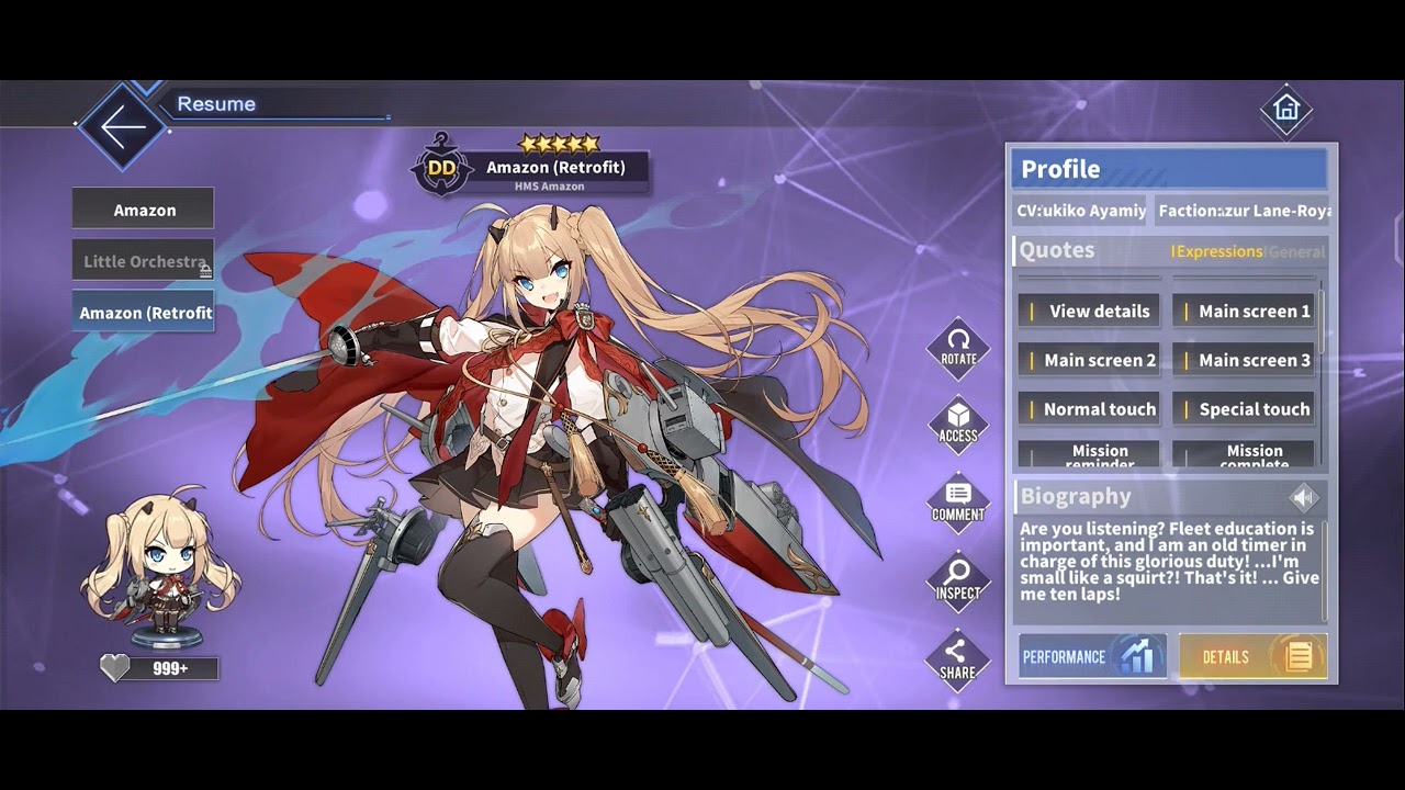 Azur Lane Amazon/retrofit *Special Touch* - YouTube