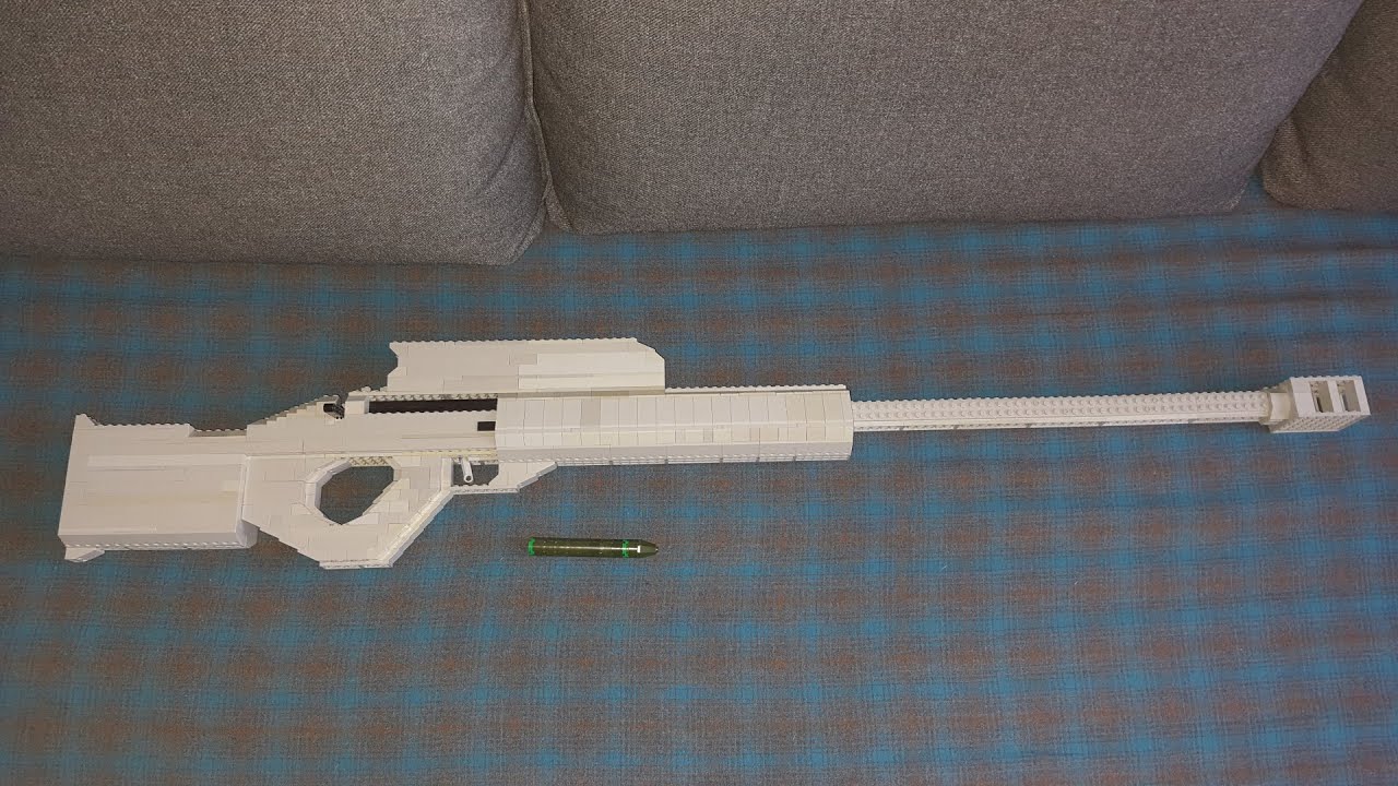 Futuristic lego .50 bmg anti-material rifle - YouTube