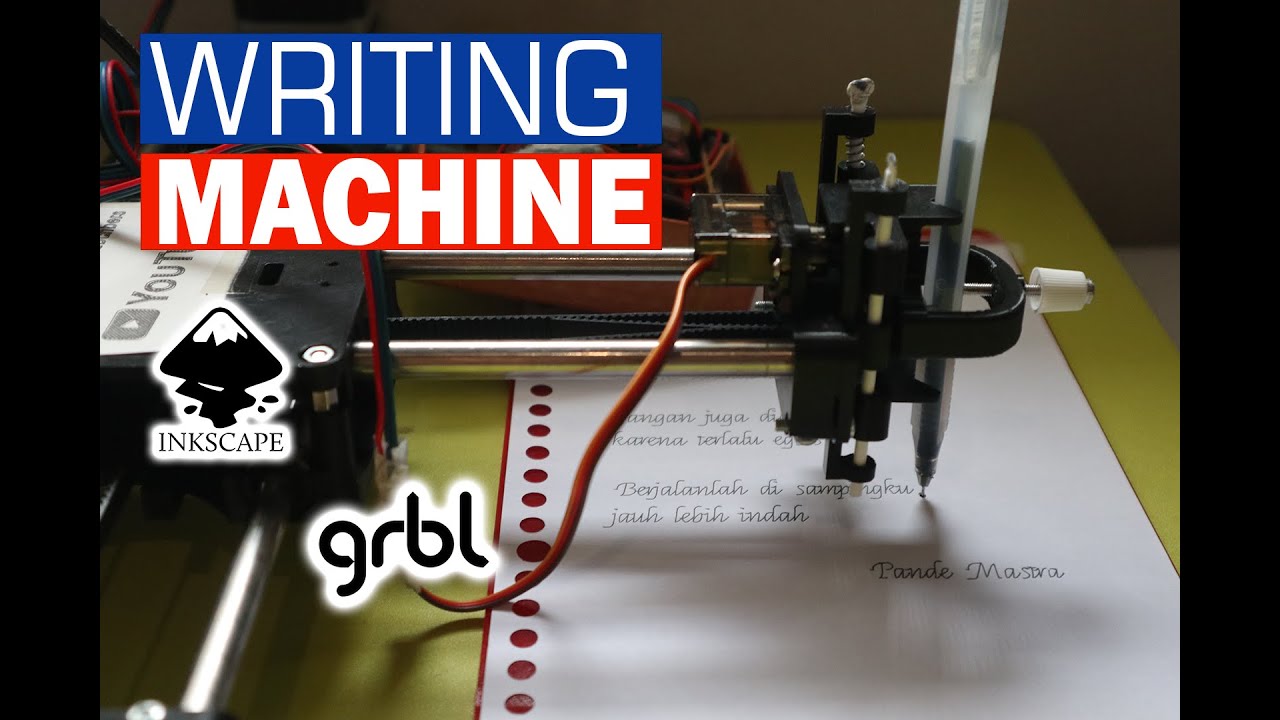 Arduino Homework Writing Machine / Pen Plotter at Home Simple Words - YouTube
