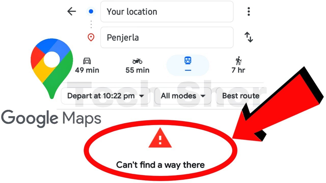 Google Maps Fix Can't Find a way there Problem Solve 100% - YouTube