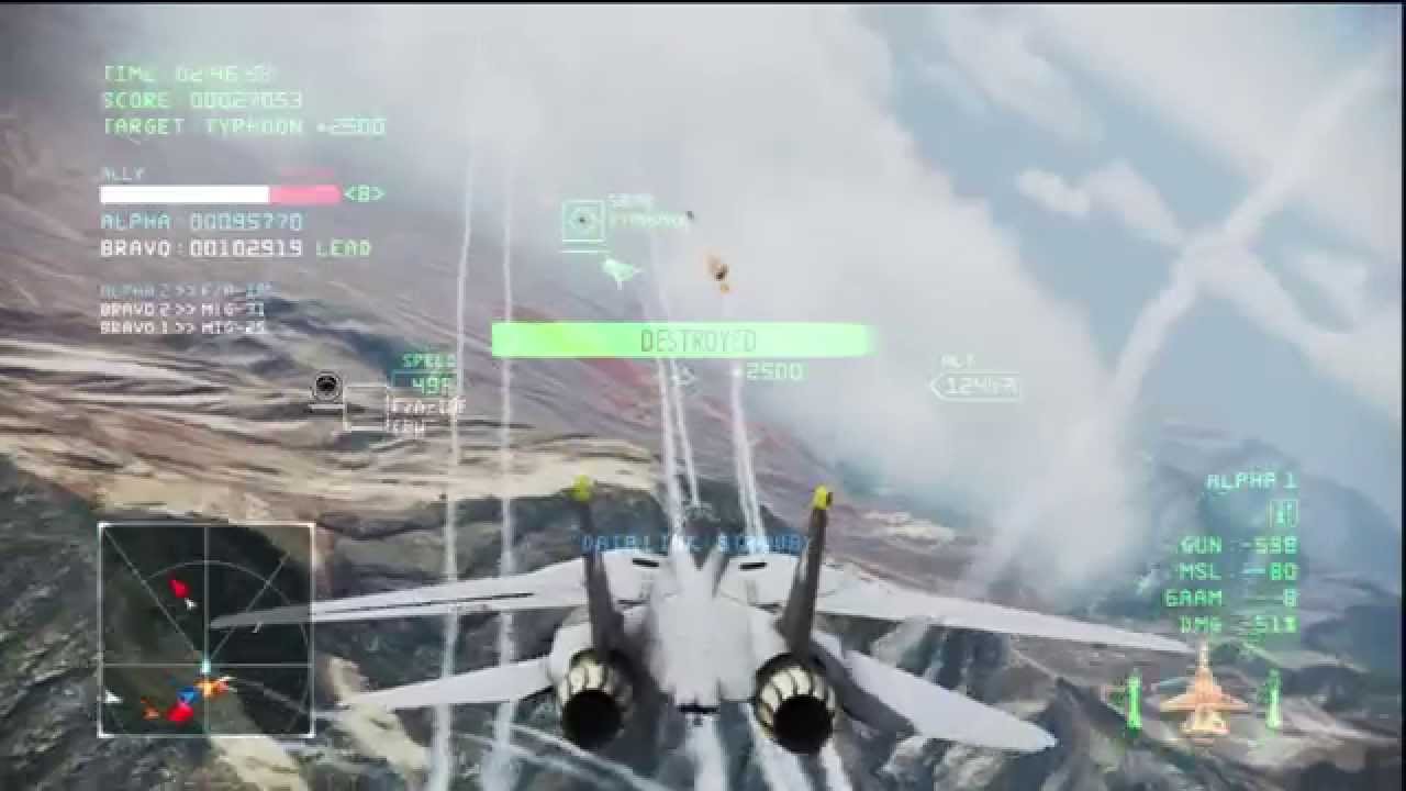 Ace Combat: Infinity - F-14D Jolly Roger - Area B7R Dogfight Battle 1 ...