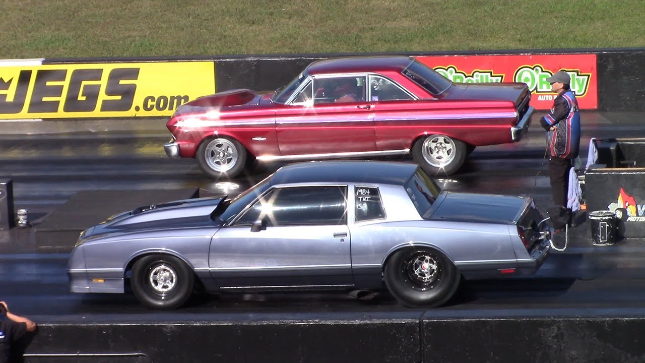 Monte Carlo vs Chevy II & 2nd Gen Camaro Drag Races - YouTube