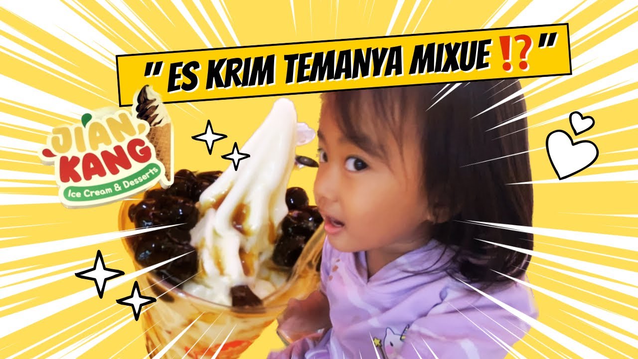 ES KRIM TEMANYA MIXUE ⁉️ PANAS PANAS ENAKNYA MAKAN ES CREAM JIAN KANG 😍 ENAK LEMBUT DAN DEKET ...