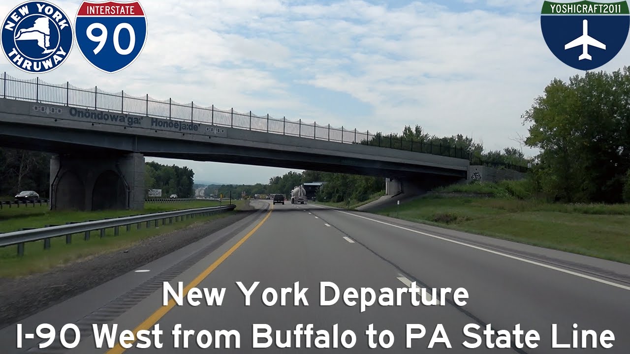 New York Departure - I-90 West from Buffalo to PA State Line - YouTube