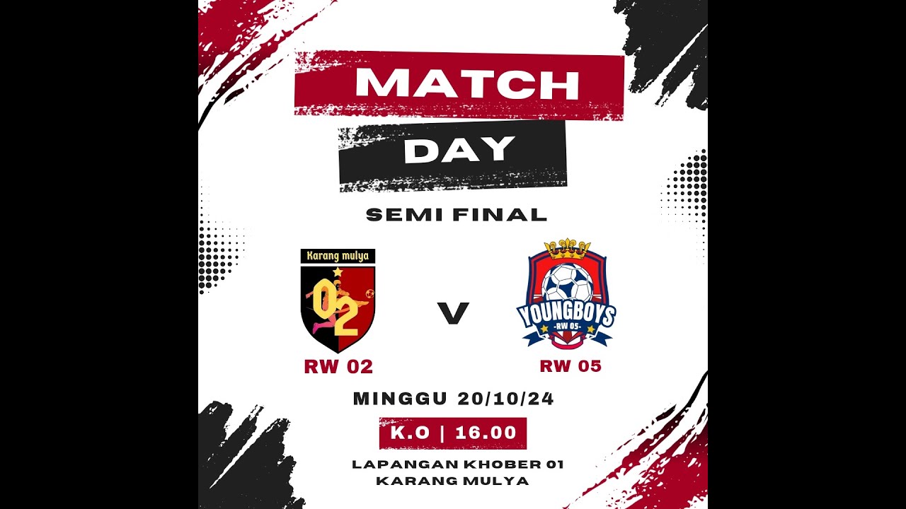 LIVE || TURNAMEN SUMPAH PEMUDA ANTAR RW || RW 02 VS RW 01 || BABAK 2 ...