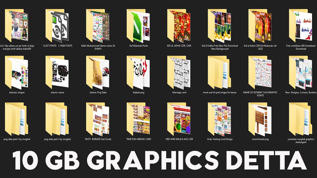 Most use Full 10 GB Graphics Detta,PNg, PSD, CMX, Kitabat, Fonts ...