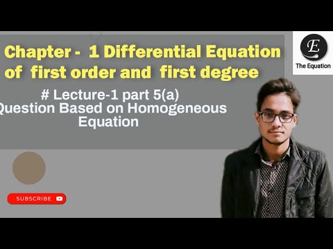 Lec- 1 part -5 (A) || Questions based on Homogeneous Equation ...
