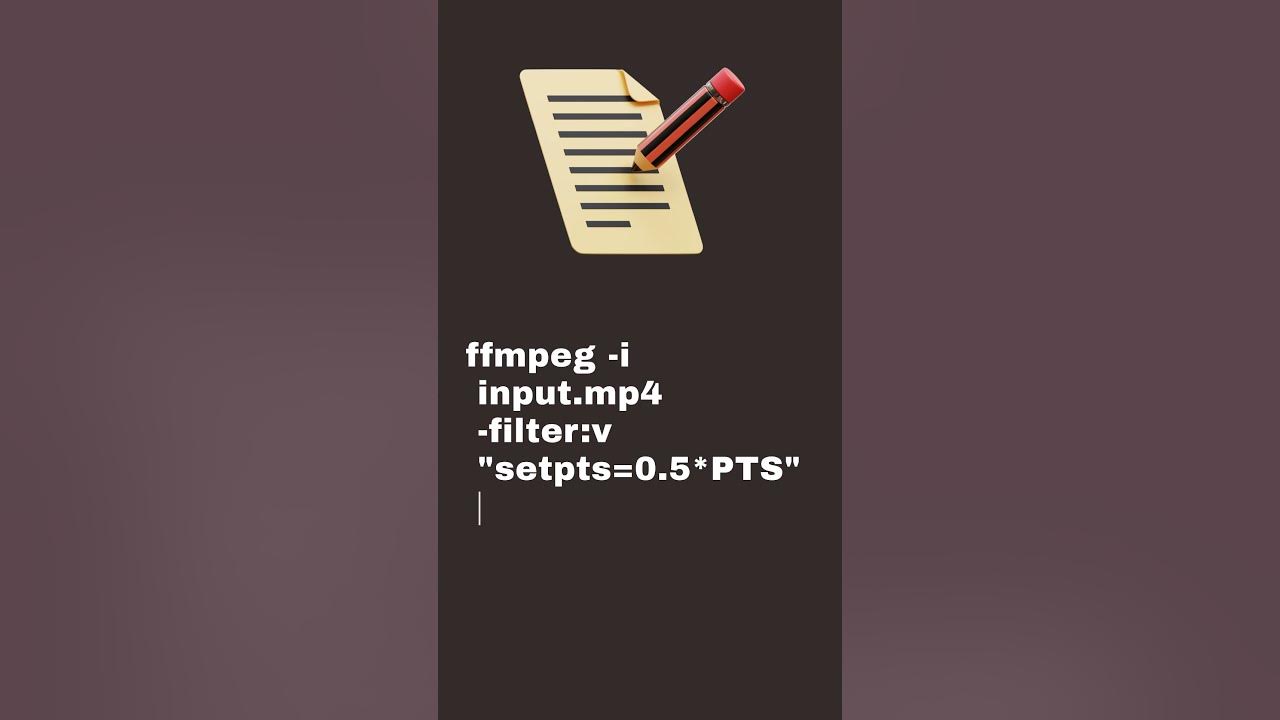 FFMPEG Command to Change Speed of Video File Using SetPTS Filter in Animated Video #shorts - YouTube