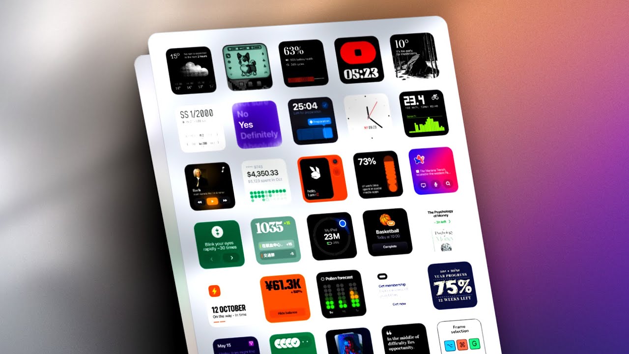 30 jours pour designer 30 widgets ! - YouTube
