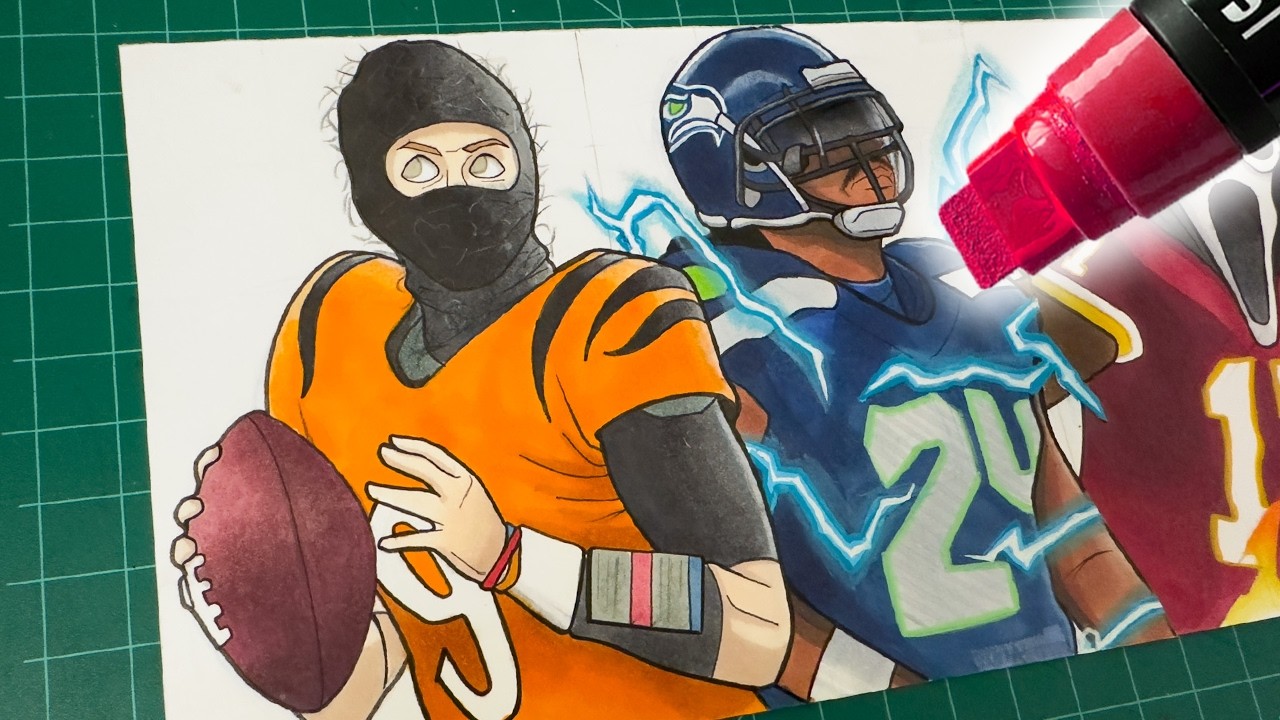NFL Nicknames Drawn In EPIC Art Styles! 🍿🏉 - YouTube