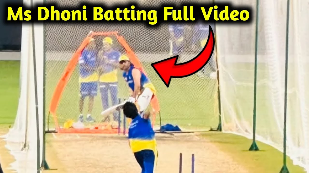 Ms Dhoni Batting 2024 IPL | dhoni net practice | dhoni hitting big ...