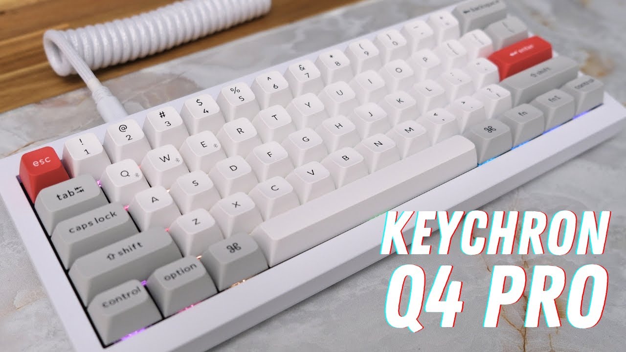 Typing on the Keychron Q4 Pro with Banana switches - YouTube