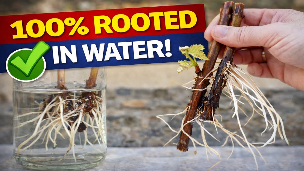 How to Root Grape Vines in Water | Easiest Method for Beginners! Tips ...