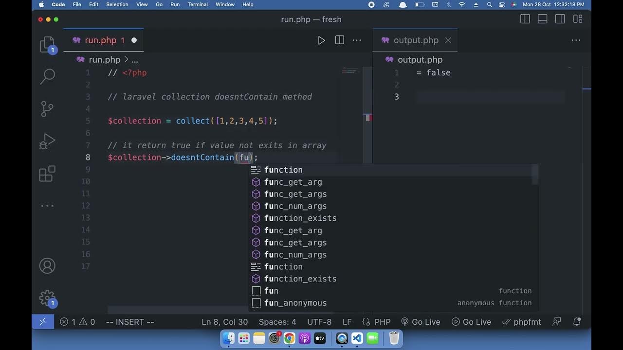 Laravel Collection : DoesntContain Method - YouTube