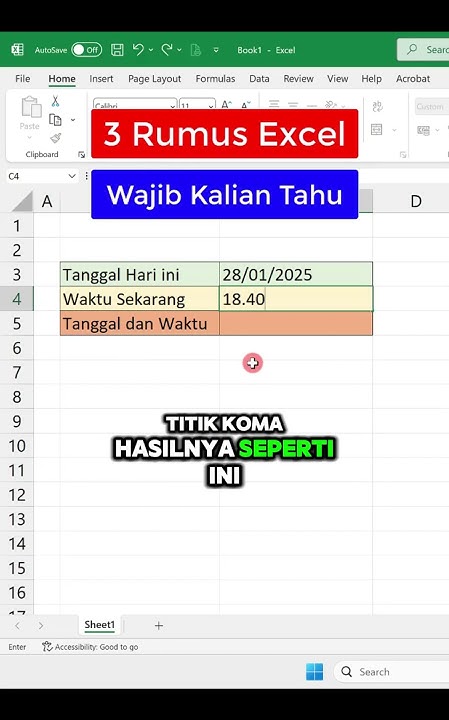 3 Rumus Excel Yang Wajib Kalian Tahu #excel #exceltips #belajarexcel #exceltutorial #exceltricks ...