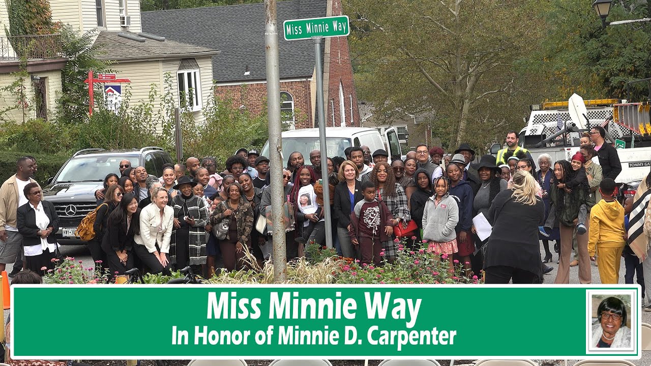 Street Renaming For Minnie D. Carpenter - Miss Minnie Way - YouTube