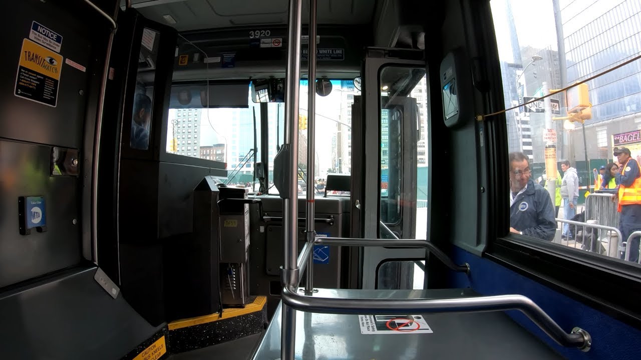 Riding a (7) train shuttle bus from 34th Street - Hudson Yards (Then ...