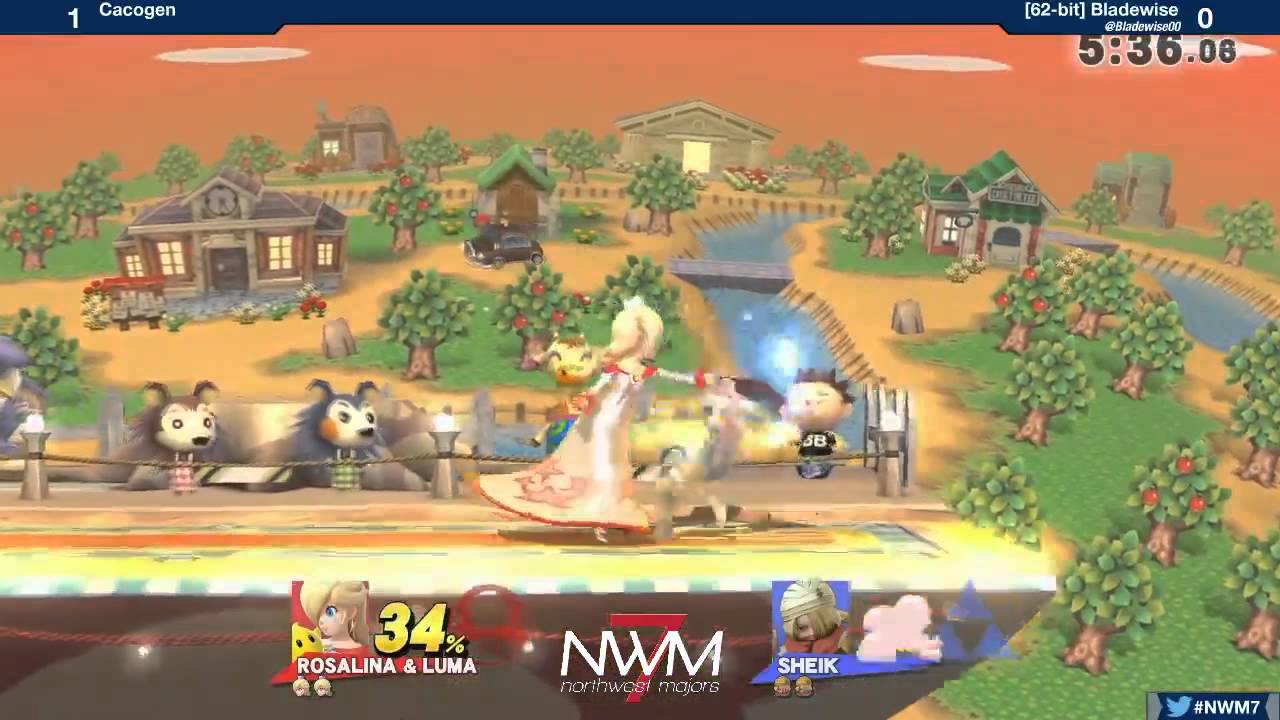 Smash 4 Cacogen (Sheik) vs [62-bit] Bladewise (Rosalina) #NWM7 - YouTube