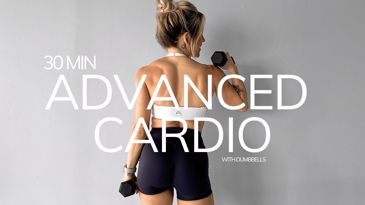 30 MIN (ADVANCED) CARDIO WORKOUT with weights | Home HIIT - YouTube