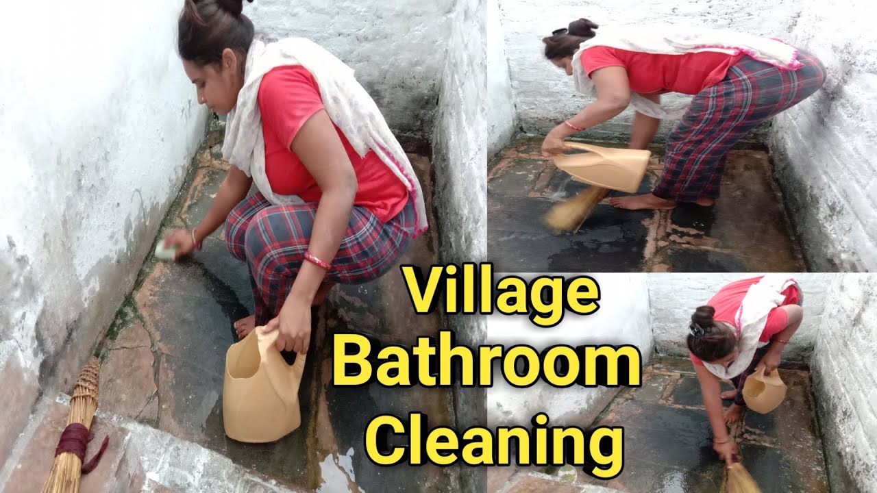 Village Bathroom Cleaning।।Indian Bathroom Cleaning in Desi Style।।MY ...