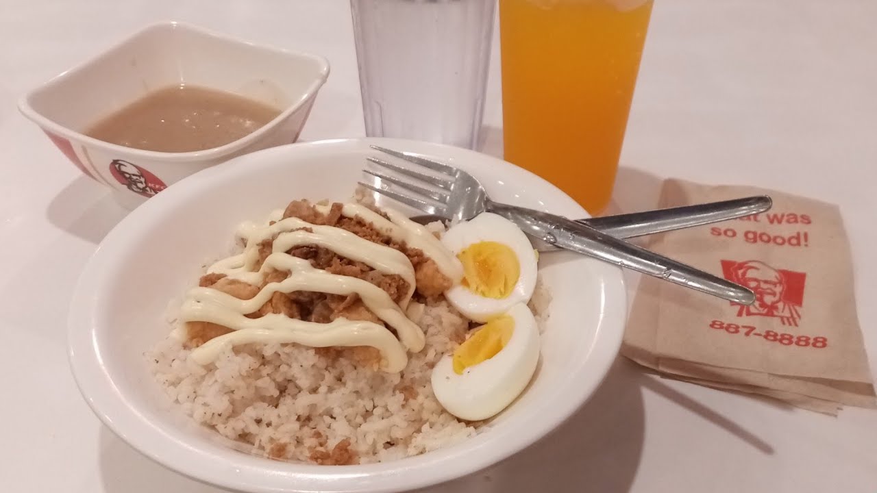 Mukbang KFC Sisig Rice in a bowl... Back to Work na si Mami... JOB ...