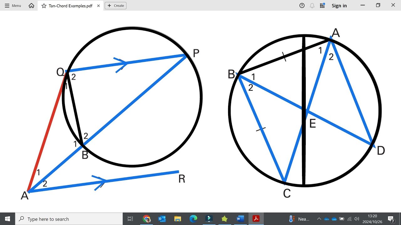 B | Grade 11-12: Euclidean Geometry Class 11 - Tangents Part 2/2 ...