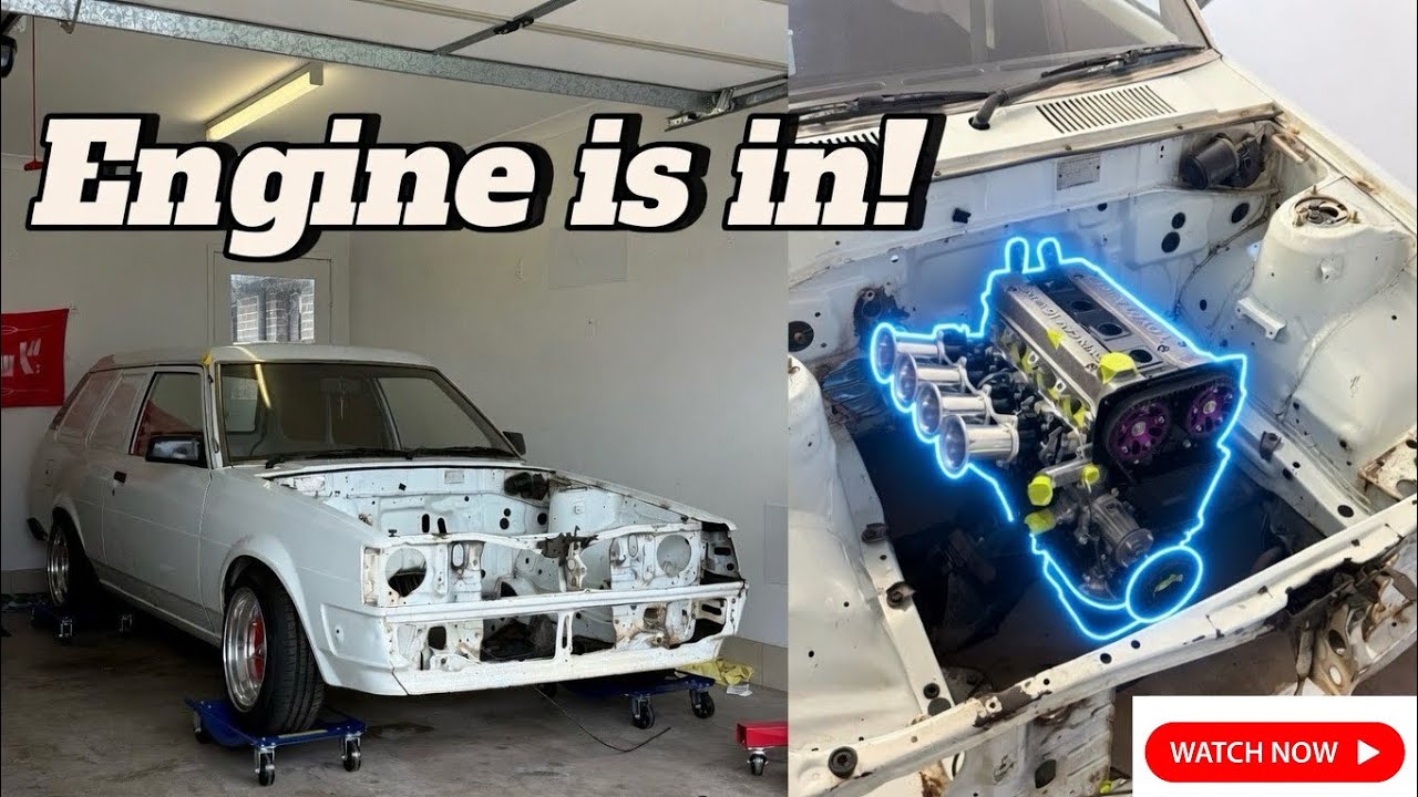 FINALLY Putting the engine in my | Toyota Corolla Panel Van! | - YouTube