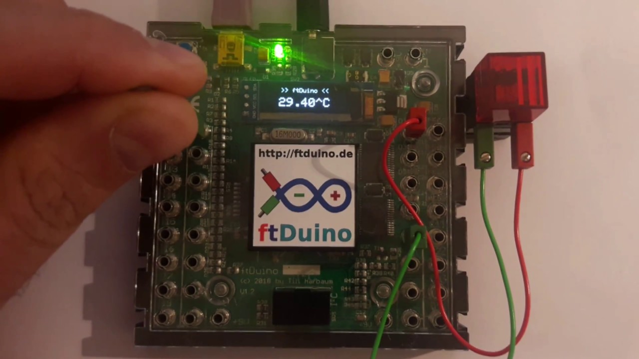 ftDuino mit eingebautem OLED-Display - YouTube