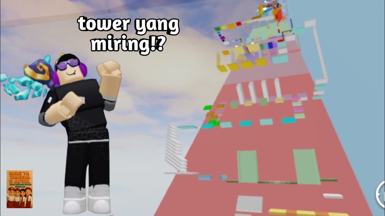 Mencoba pertama nya tercipta tower miring- roblox - YouTube