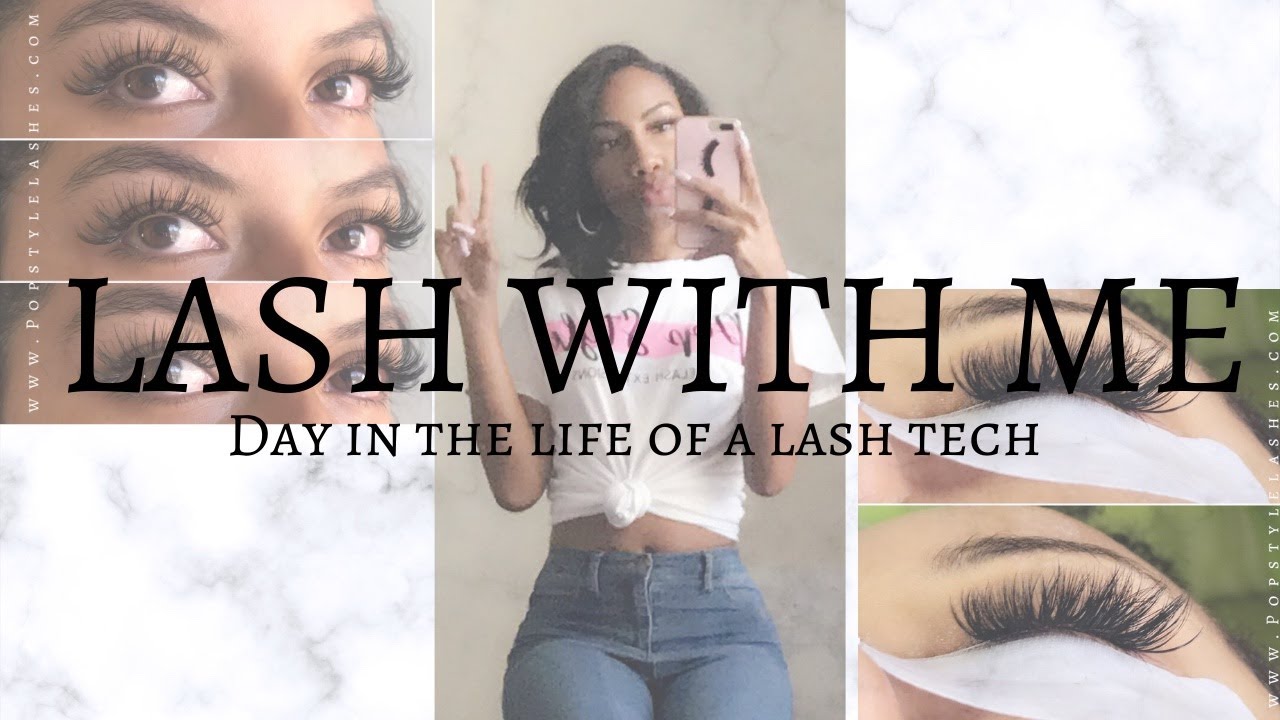 LASH WITH ME : FULLY BOOKED - Watch me set up and lash 3 clients - YouTube