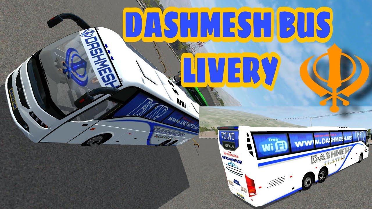 🔴DASHMESH TRAVELS VOLVO B11R LIVERY..🔥WITH INDIAN ROADS ND TRAFFIC ## ...
