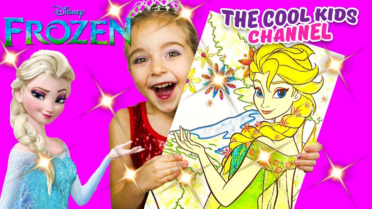 Disney Frozen Anna and Elsa | Learn Colors For Kids | Coloring Book ...