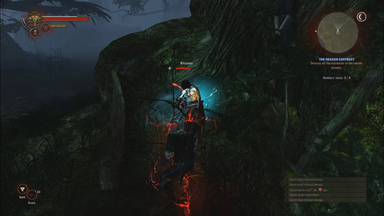 The Witcher 2: Geralt vs Bruxa and Wraith - YouTube