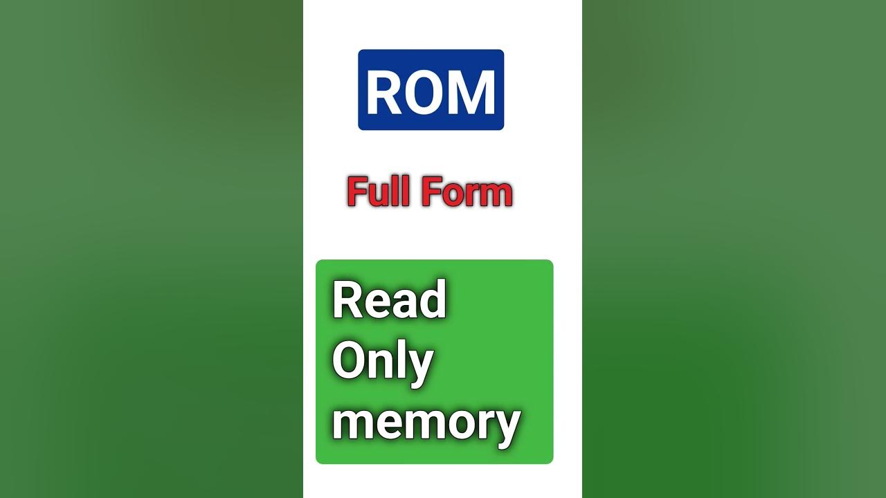 rom full form - YouTube