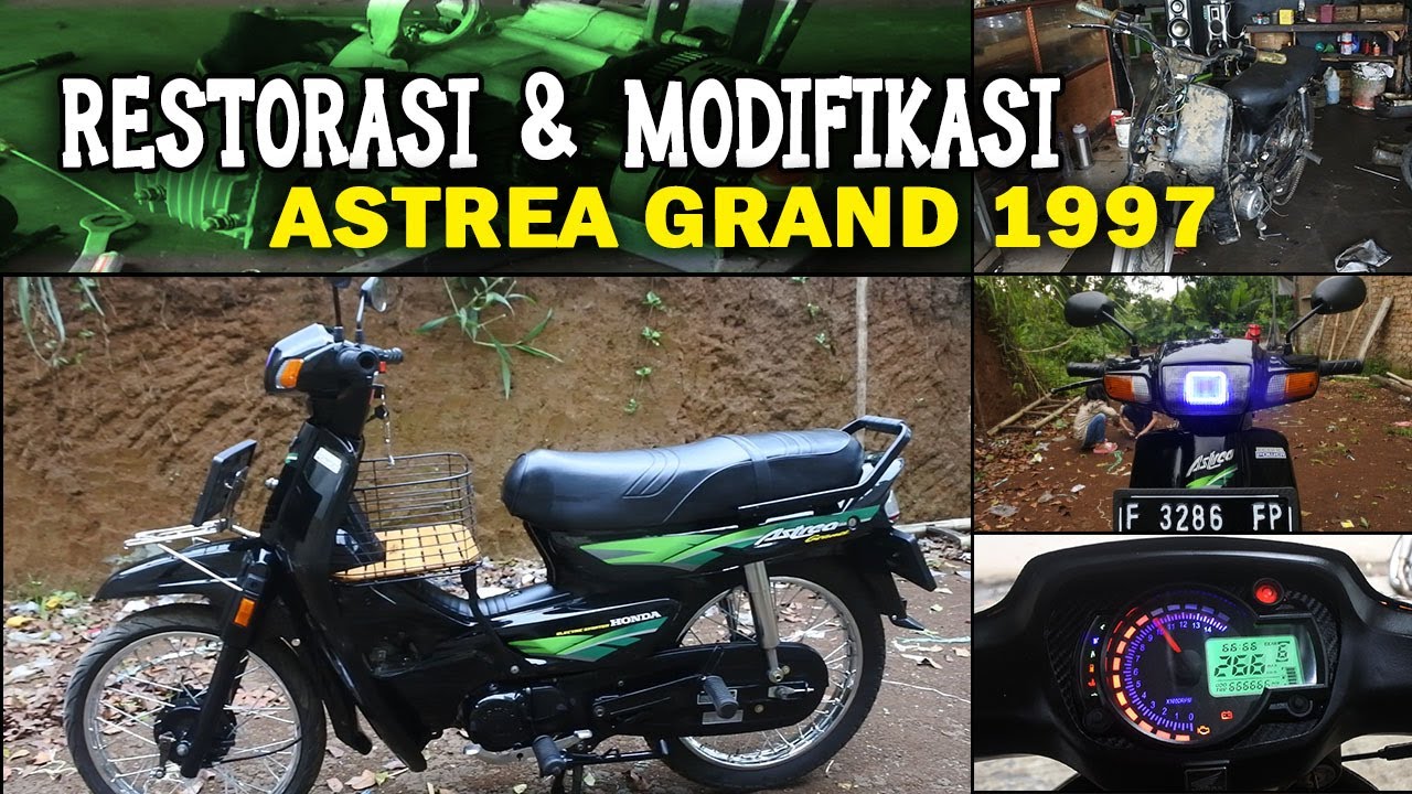 RESTORASI & MODIFIKASI ASTREA GRAND 1997 + SPPEDO ganti PAKE DIGITAL ...