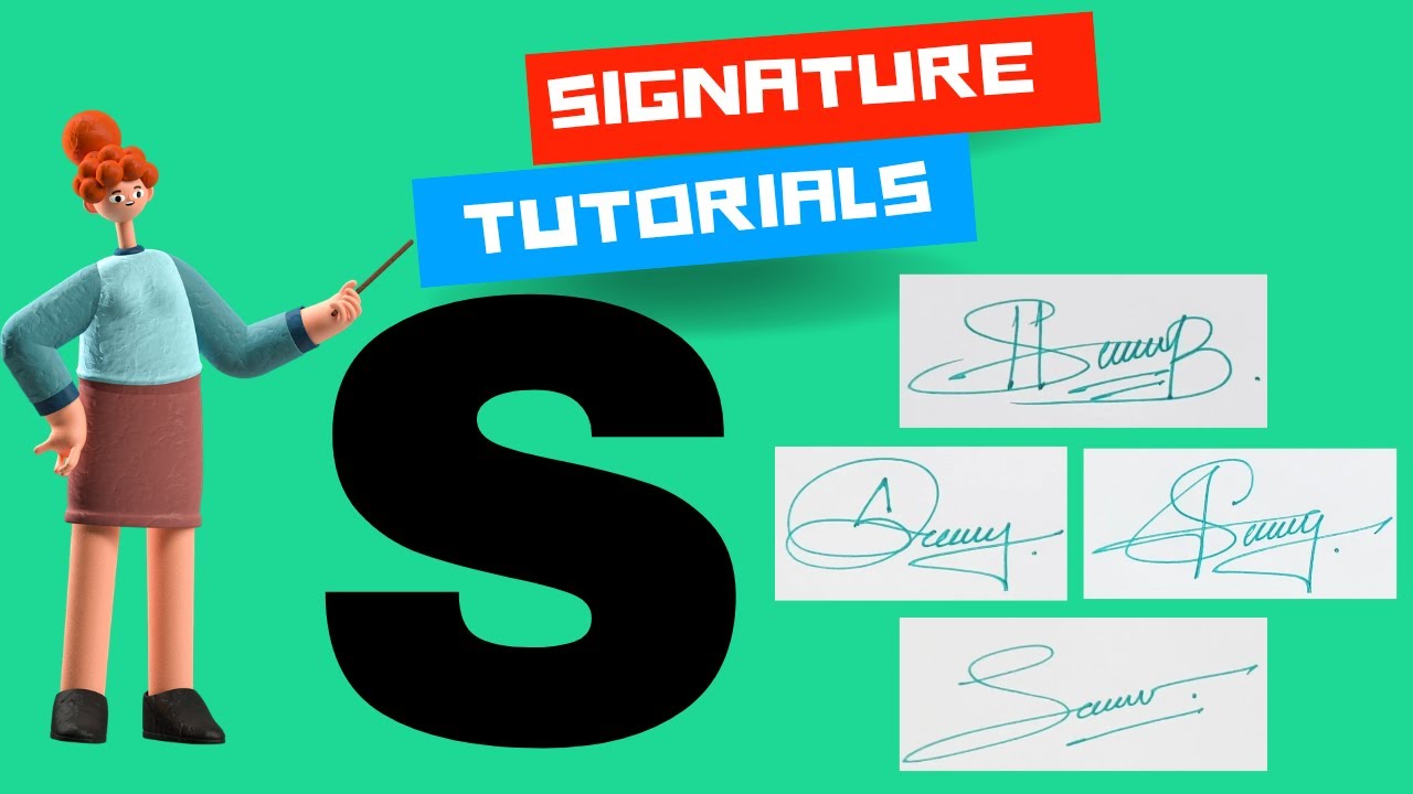 How to Draw S Signature in 10 Different Style | S Signature Style | S ...