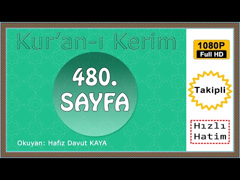 Kuranı Kerim 480.Sayfa 4️⃣8️⃣0️⃣, Okuyan Hafız Davut Kaya