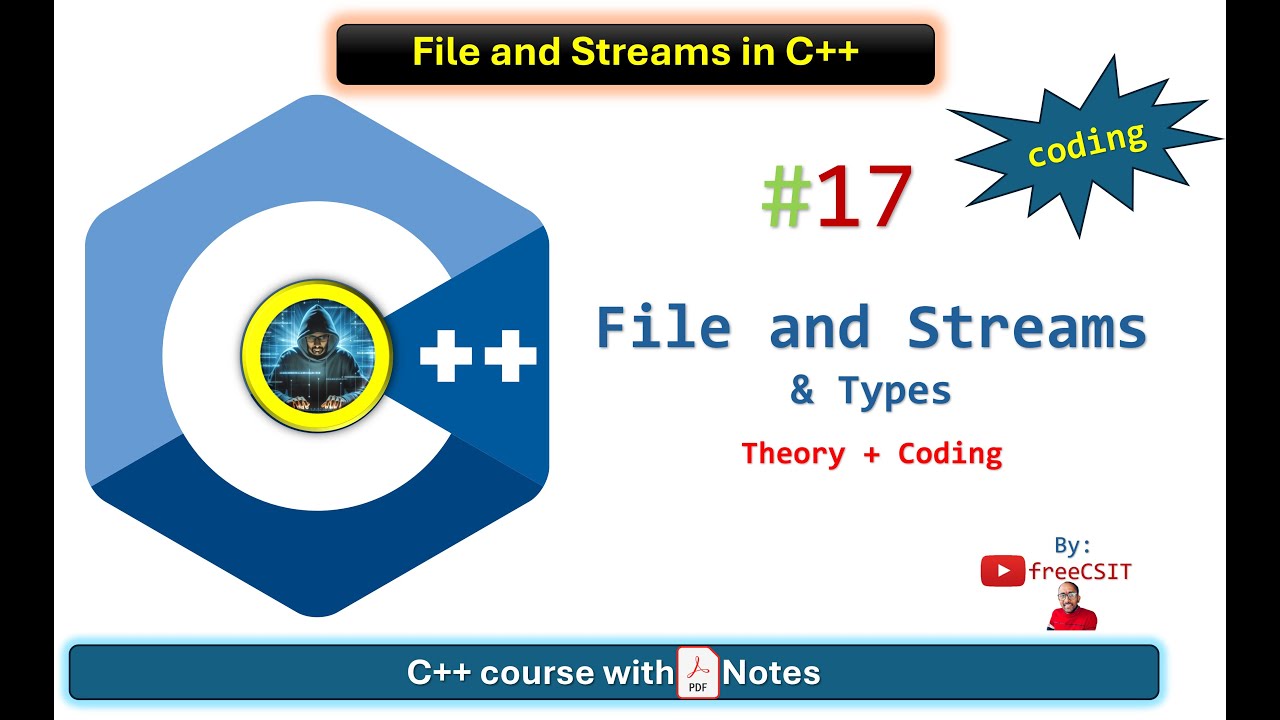 File and Streams in C++ [C++ Course with PDF Notes 🔥]-theory & coding ...