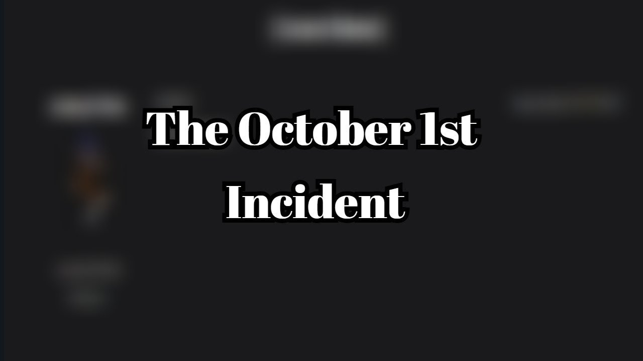 The Roblox October 1st Incident - YouTube
