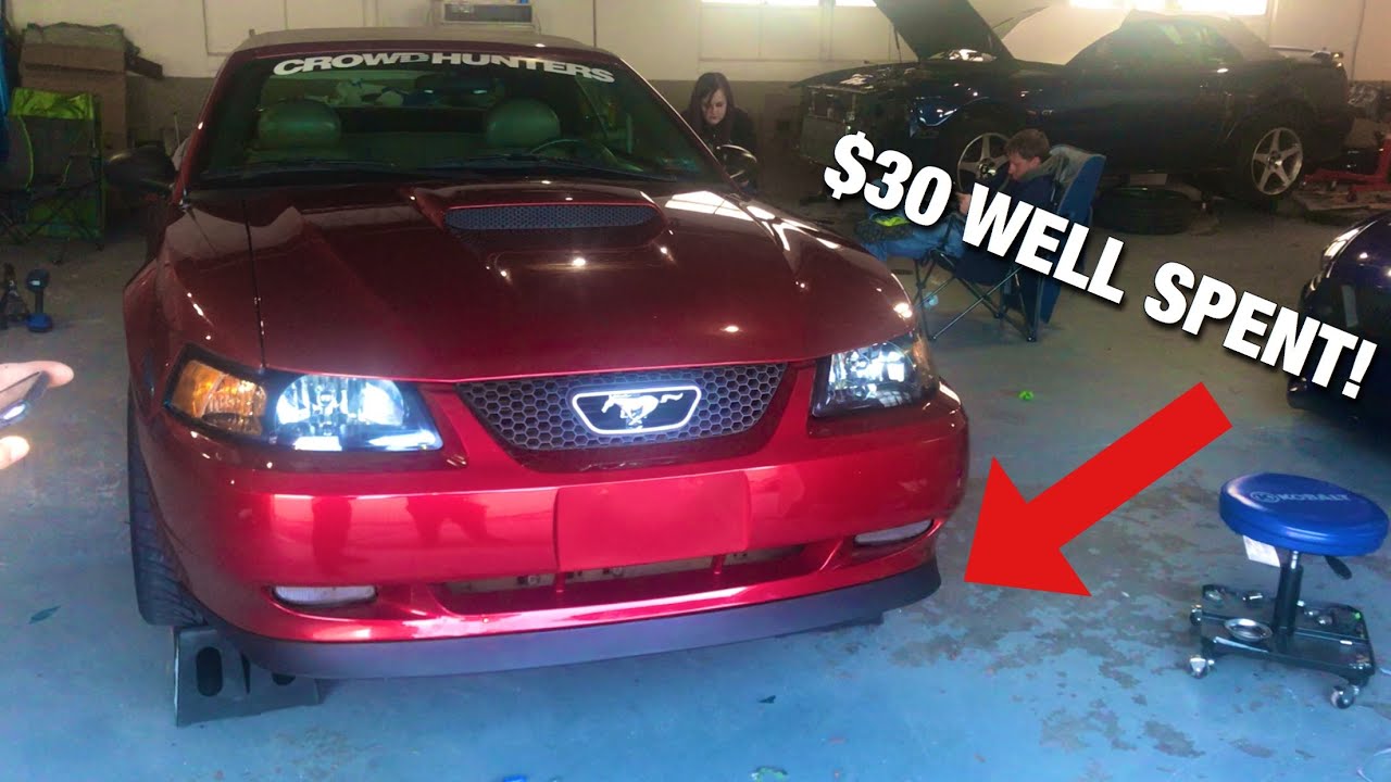 Mach 1 Lip Install on SN95 New Edge Mustang! - YouTube