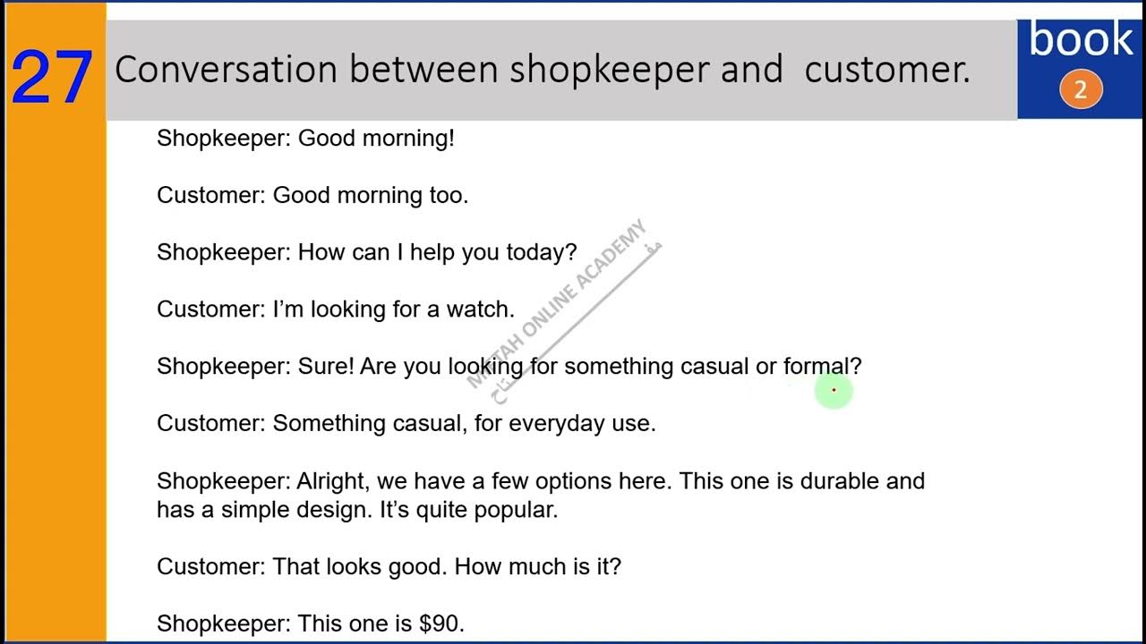 Conversation between Shopkeeper and customer. - YouTube