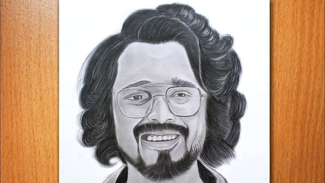 #bhuvanbam how to draw bhuvan bam / darshan chatrawat art part-1 - YouTube