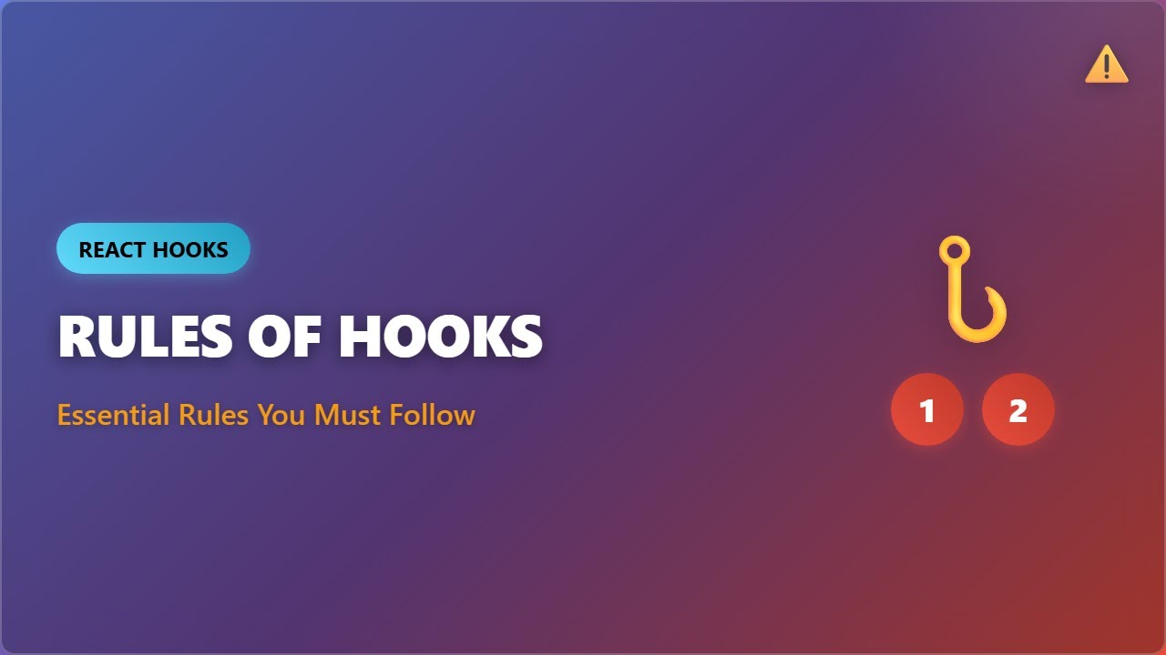 React Hooks Rules Explained for Beginners (2025) - YouTube
