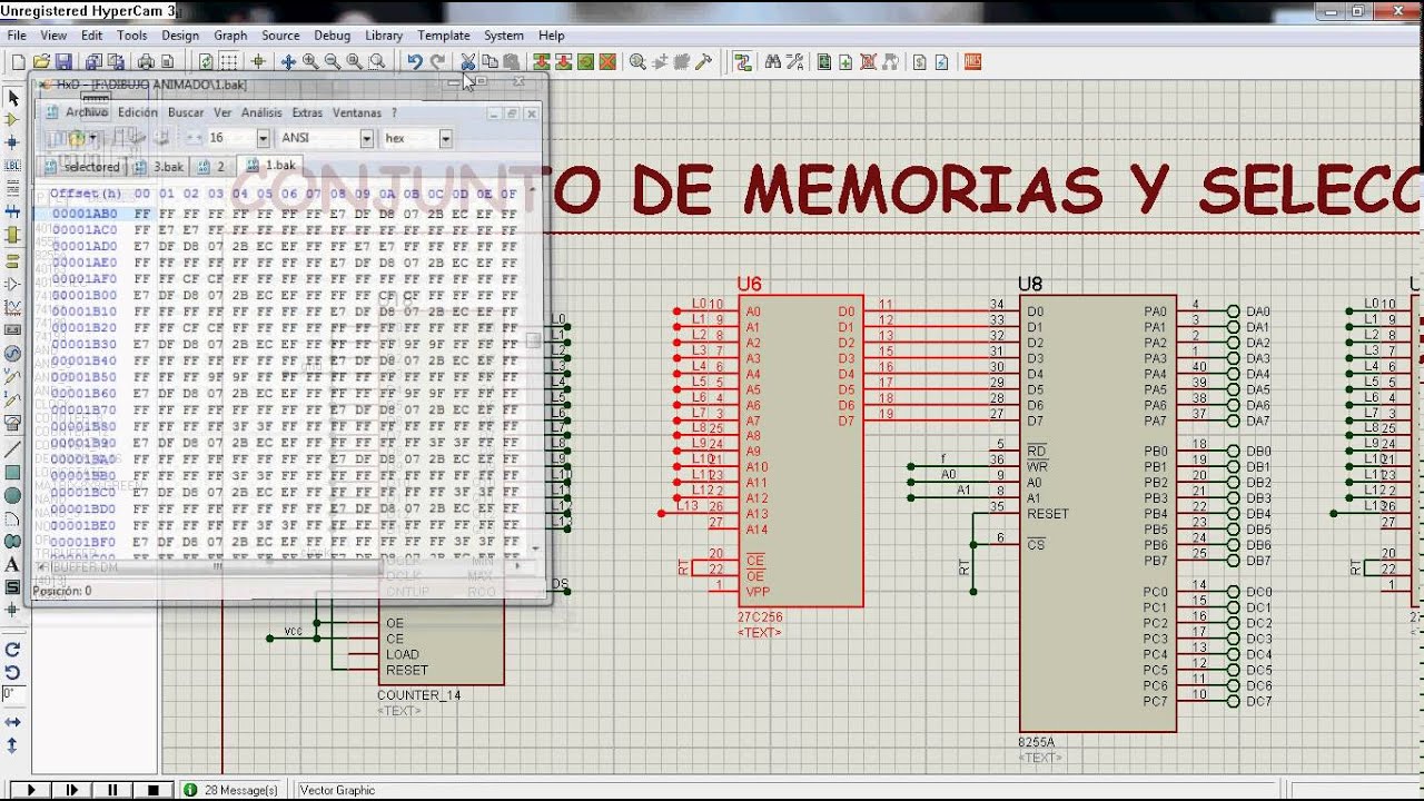 Simulacion Proteus 7.7 Uso Integrado 8255A para Animacion - YouTube