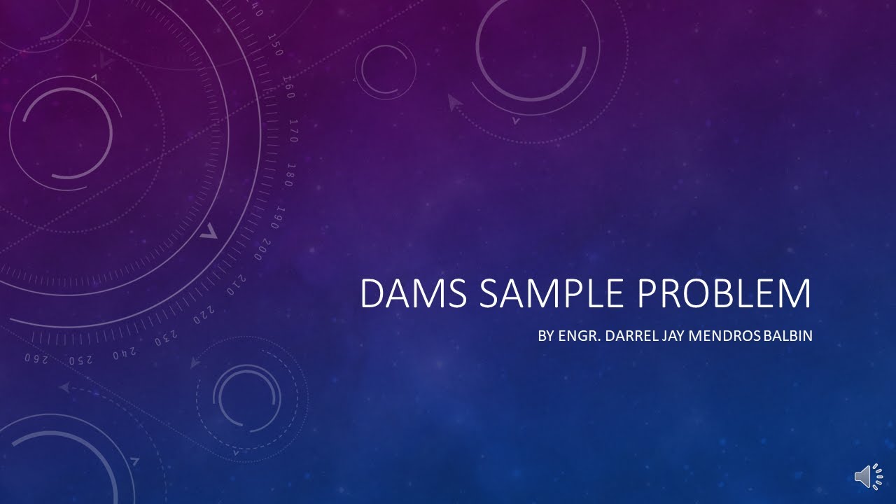 Hydraulics Week 3: Dams Sample Problem - YouTube