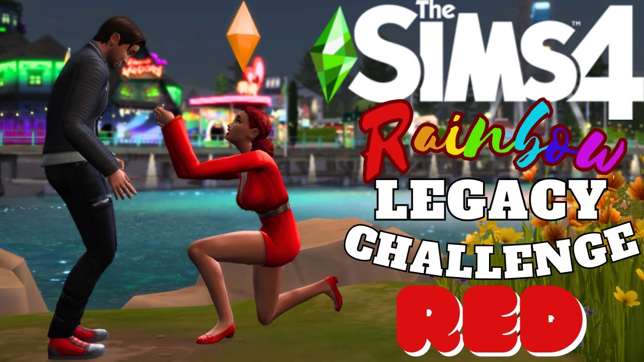 Sims 4 The Rainbow Legacy Challenge: RED GEN #7 (Proposing and Cuddle ...
