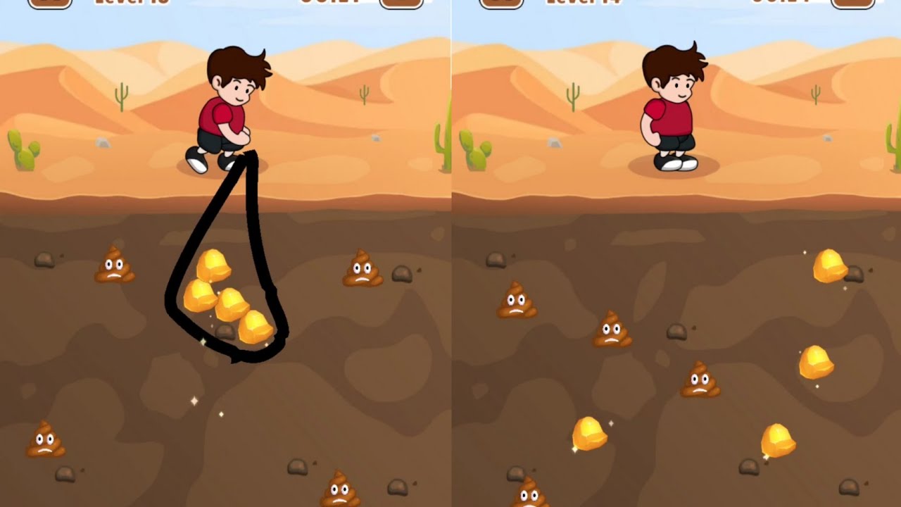 Gold Miner Draw To Collect Android Gameplay - YouTube