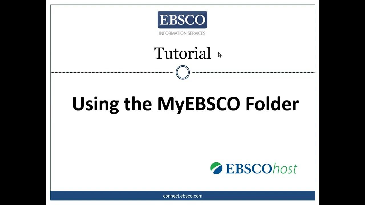 MyEBSCO Folder (Hebrew) - YouTube