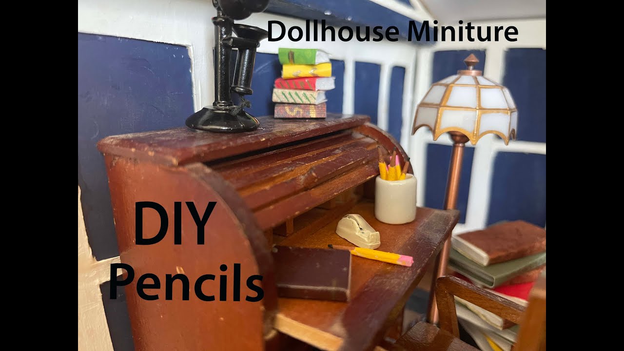 DIY Dollhouse Tutorial: Making Pencils - YouTube