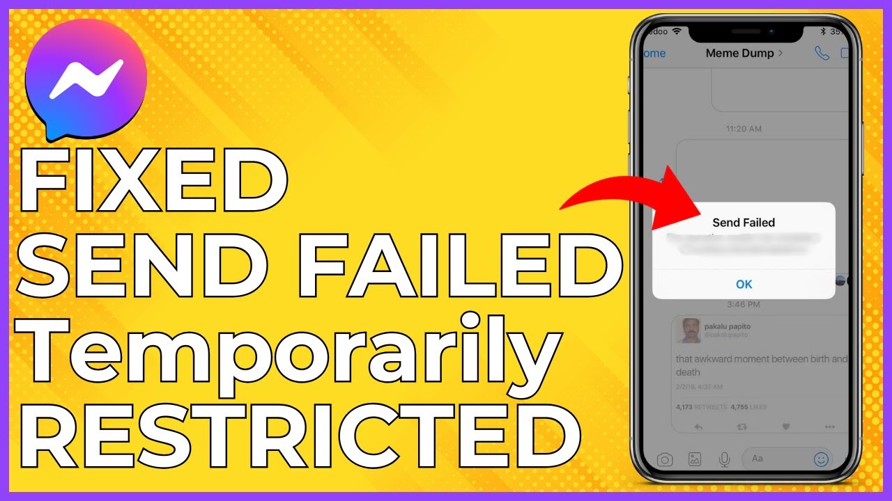 How To Fix Messenger Send Failed - You're Temporarily Restricted ...